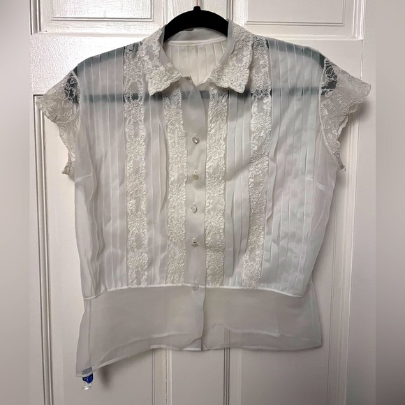 Vintage | Tops | Vintage Sheer Top | Poshmark